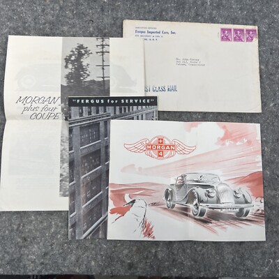 Vtg Original Morgan "plus four" 1956, Fergus Imported Inc. brochure Lot ...