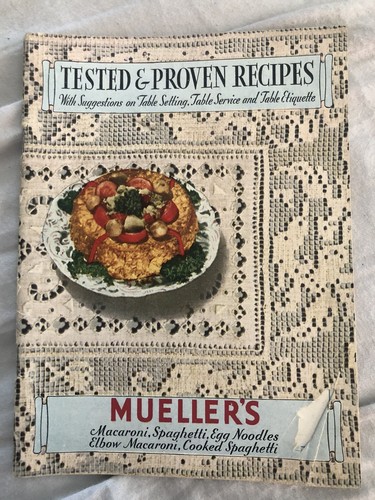 Vintage "Tested & Proven Recipes" Muellers Booklet 1933 Cooking | eBay