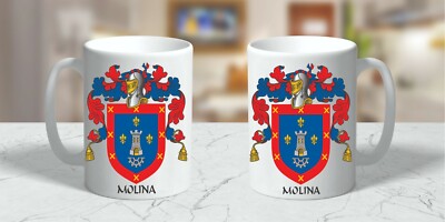 HERALDRY COAT OF ARMS ~ MOLINA FAMILY CREST ~ CERAMIC MUG 11oz. | eBay