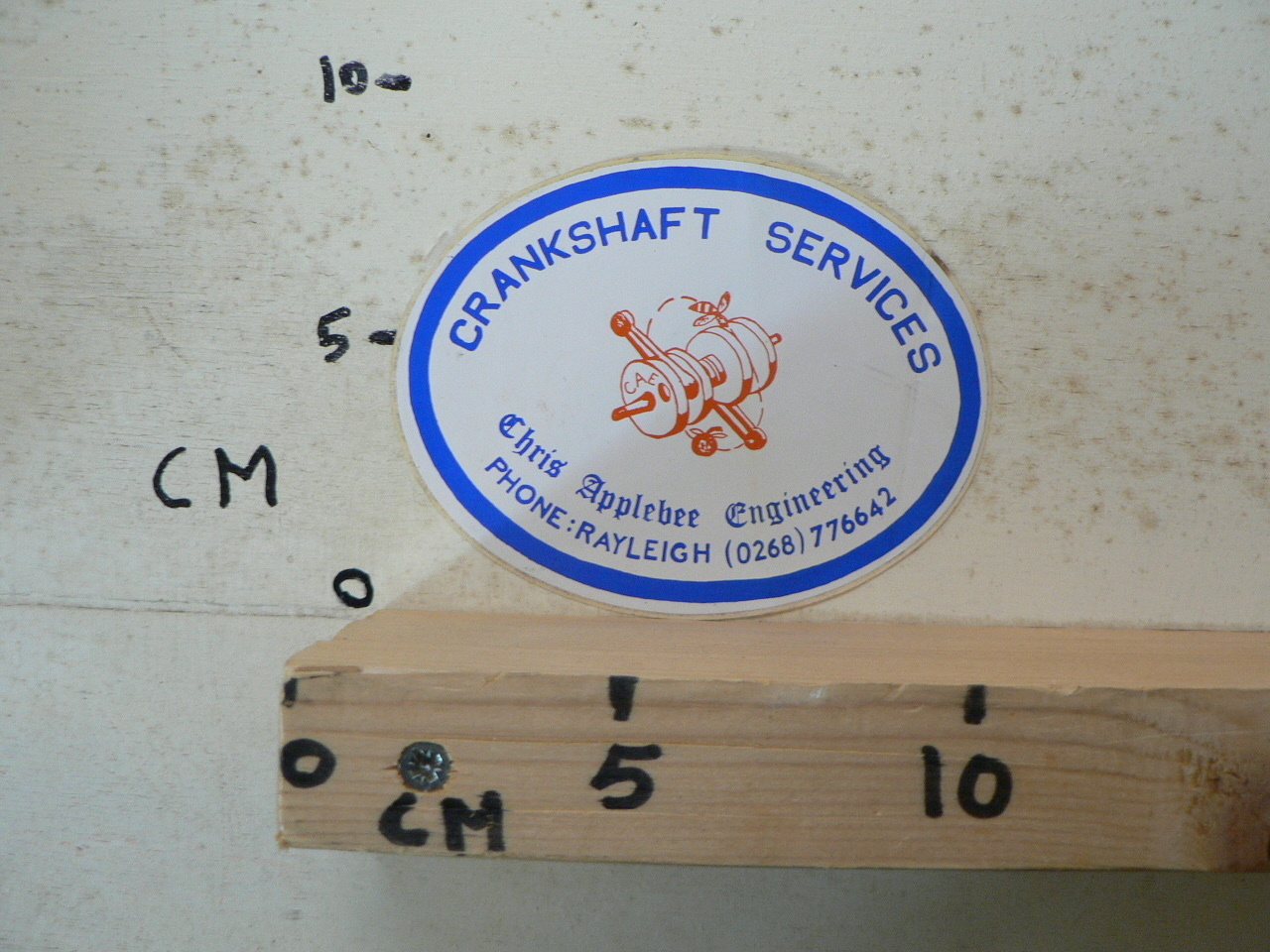 STICKER,DECAL CHRIS APPLEBEE ENGINEERING CRANKSHAFT SERVICES RAYLEIGH ...