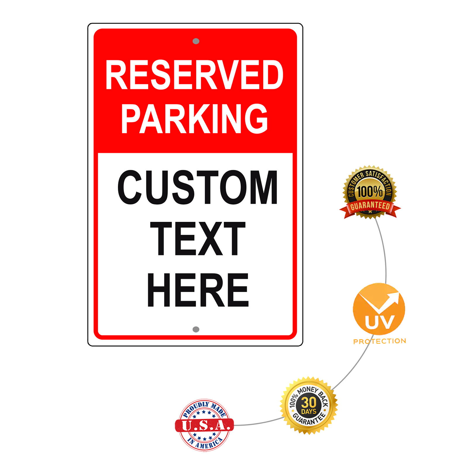 Custom Reserved Parking Sign Personalized Private Parking Aluminum ...
