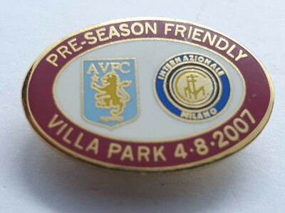 Aston Villa v Inter Milan 2007 AVFC Rare enamel Football Club Pin Badge ...