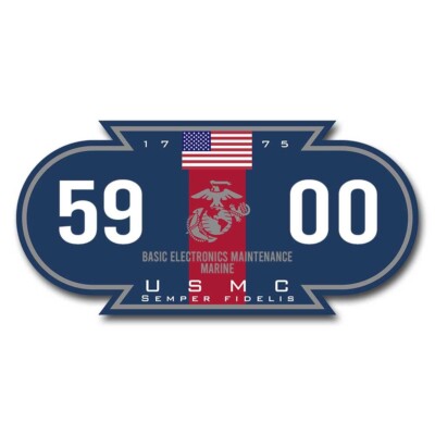 USMC 5900 MOS Decal - Semper Fidelis Decal - Marine Corps Blood Stripe ...