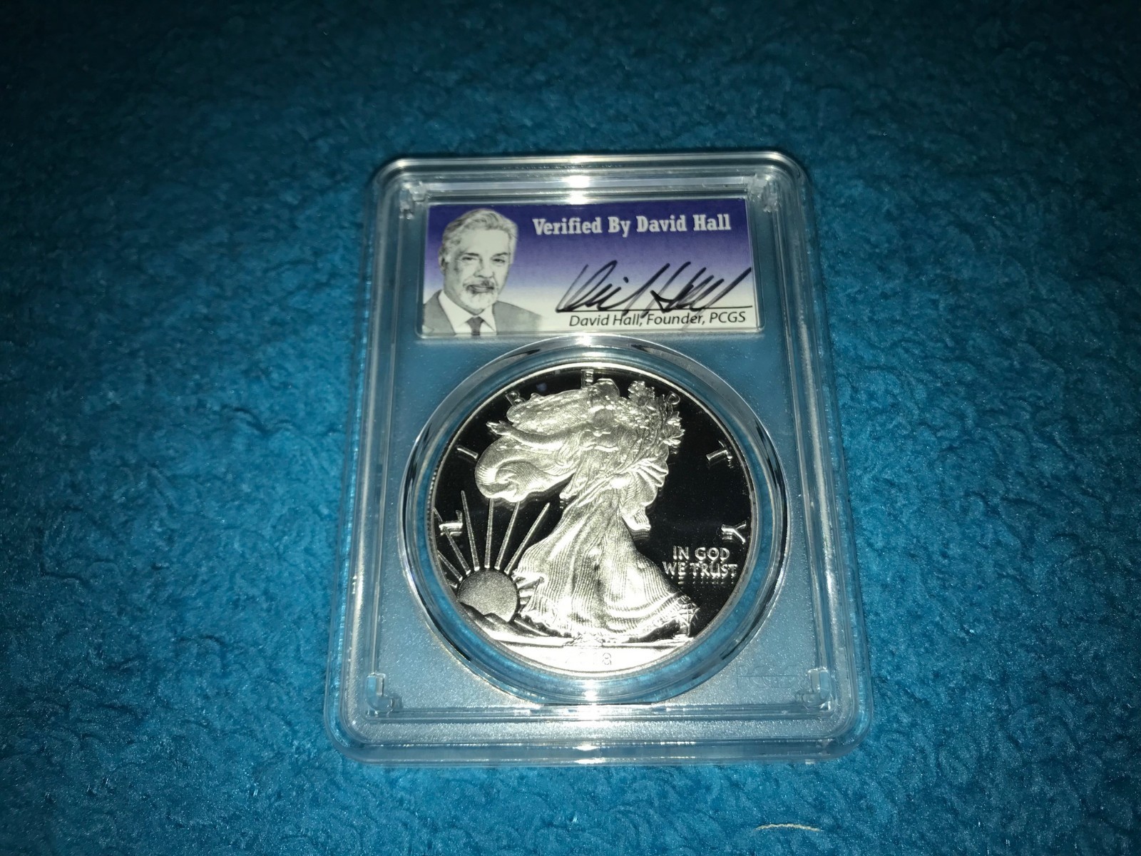 RARE DAVID HALL SIGNED 2018 PCGS FDOI W & S PR70 SILVER EAGLE SET | eBay