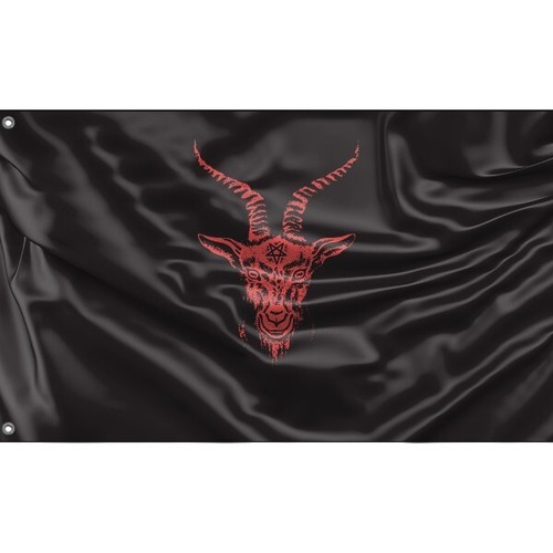Satanic Goat Head Flag | Unique Design, 3x5 Ft / 90x150 cm, EU Made | eBay