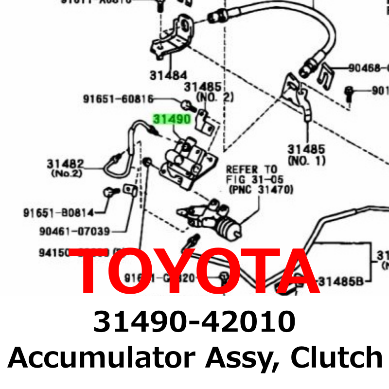 【NEW】Toyota Genuine Camry Corolla Solara Accumulator Assy, Clutch 31490 ...