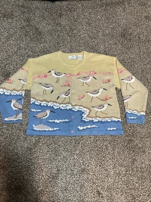 VTG Design Options By Philip & Jane Gordon Beach Coastal Cardigan Knit ...
