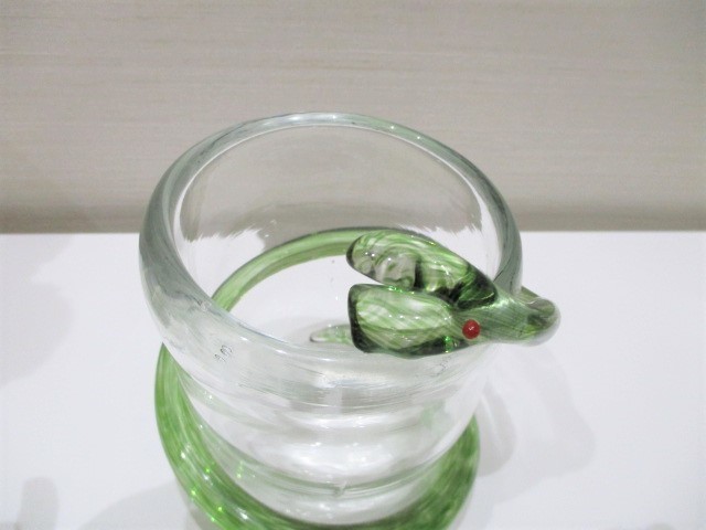 Handmade snake-entangled design glass vase? Handmade /Only USA DDP ...