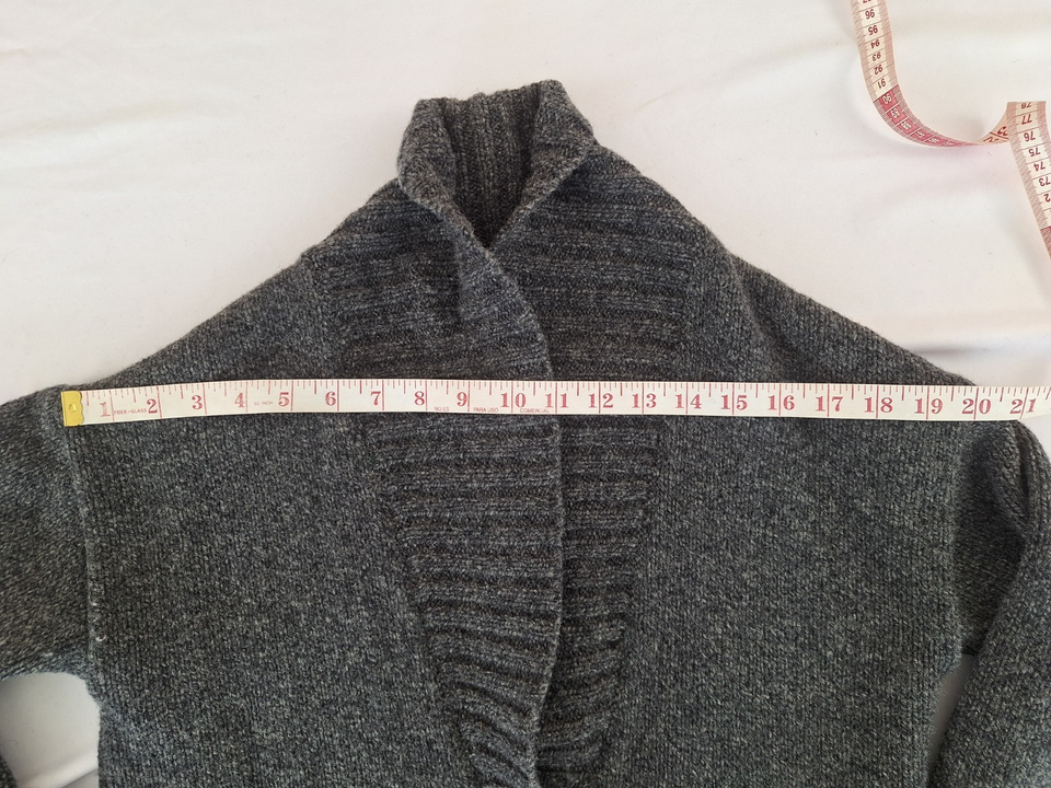 L.L. Bean Women's Classic Ragg Lambs Wool Sweater Cardigan Gray Size ...