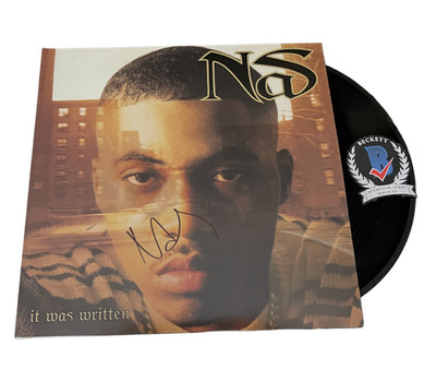 NAS SIGNED AUTOGRAPH IT WAS WRITTEN LP VINYL ALBUM BAS BECKETT | eBay