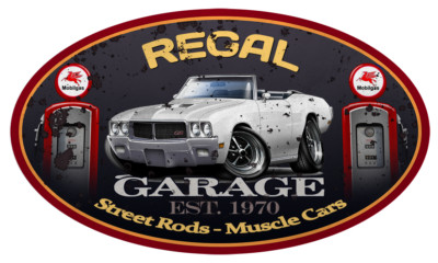 1970-72 Buick Regal GS Convertible Garage Sign Wall Art Graphic Sticker ...