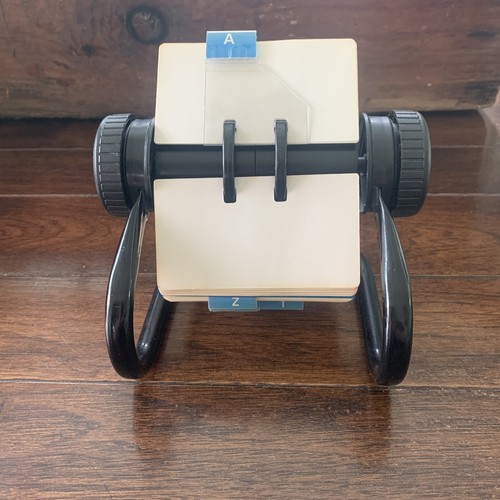 Vtg Rolodex 5024x Rotary Card File A-Z Tabs with cards | eBay