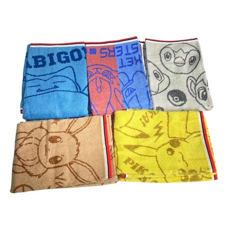 Pokemon Children's Beach And Bath Towel Set Of Two 34x75cm Pikachu 100% ...
