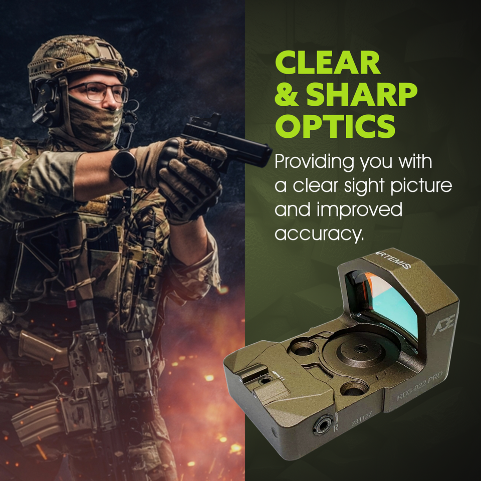 ADE FDE Artemis Shake Awake Multi-Reticle Red Dot Workwith Holosun 507C ...