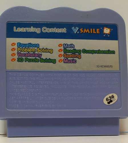 Vintage VTech Zay Zoo My Alien Classmate 3"x3" Computer Game Cartridge ...