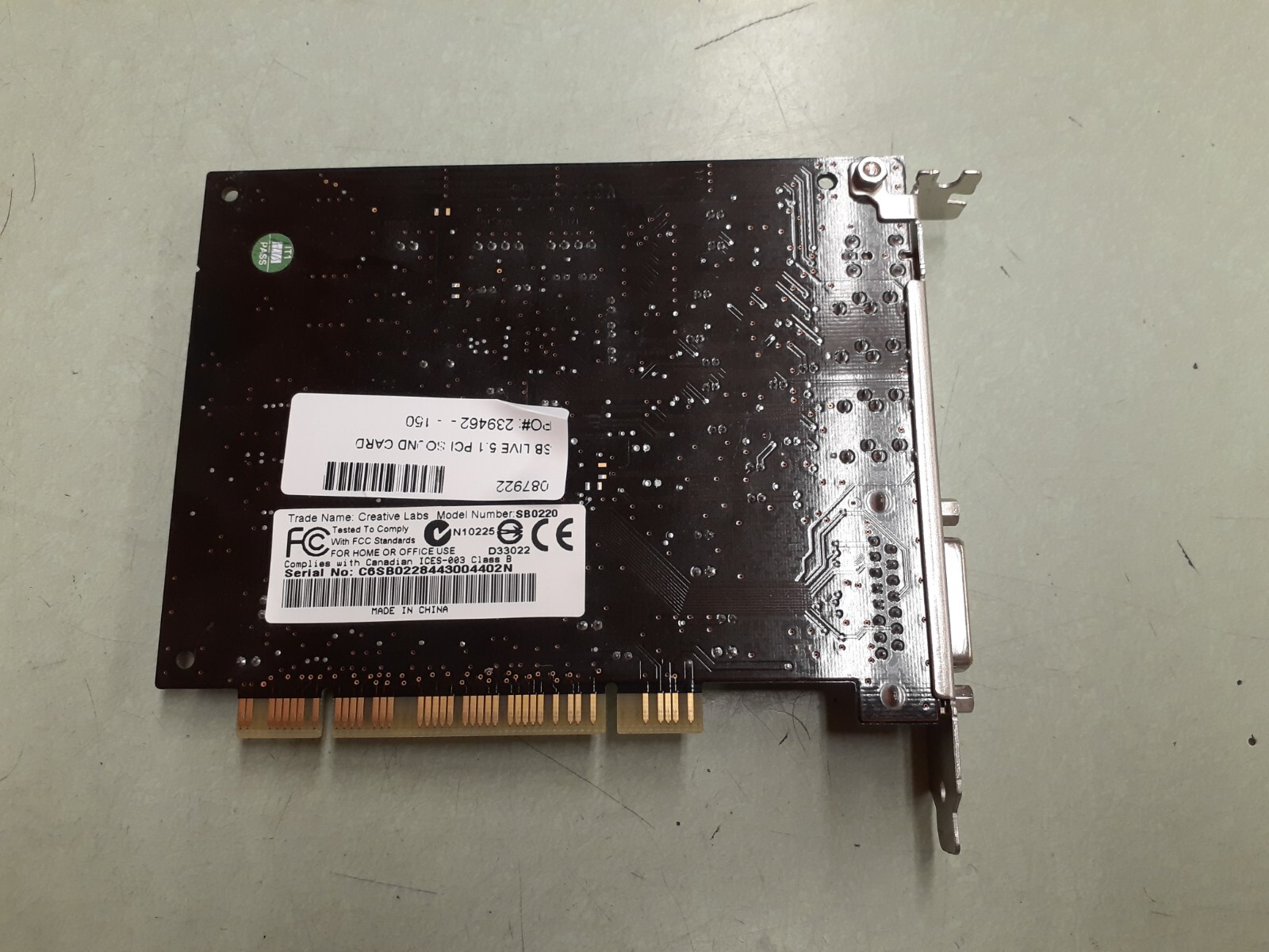 CREATIVE SOUND BLASTER LIVE LS 5.1 EAX DIGITAL SURROUND SOUND for sale ...