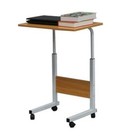 Laptop Rolling Desk Adjustable Height Portable Caster Cart Bed Side ...