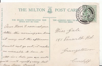 Family History Postcard - Gale - Penarth Rd - Grangetown - Cardiff ...