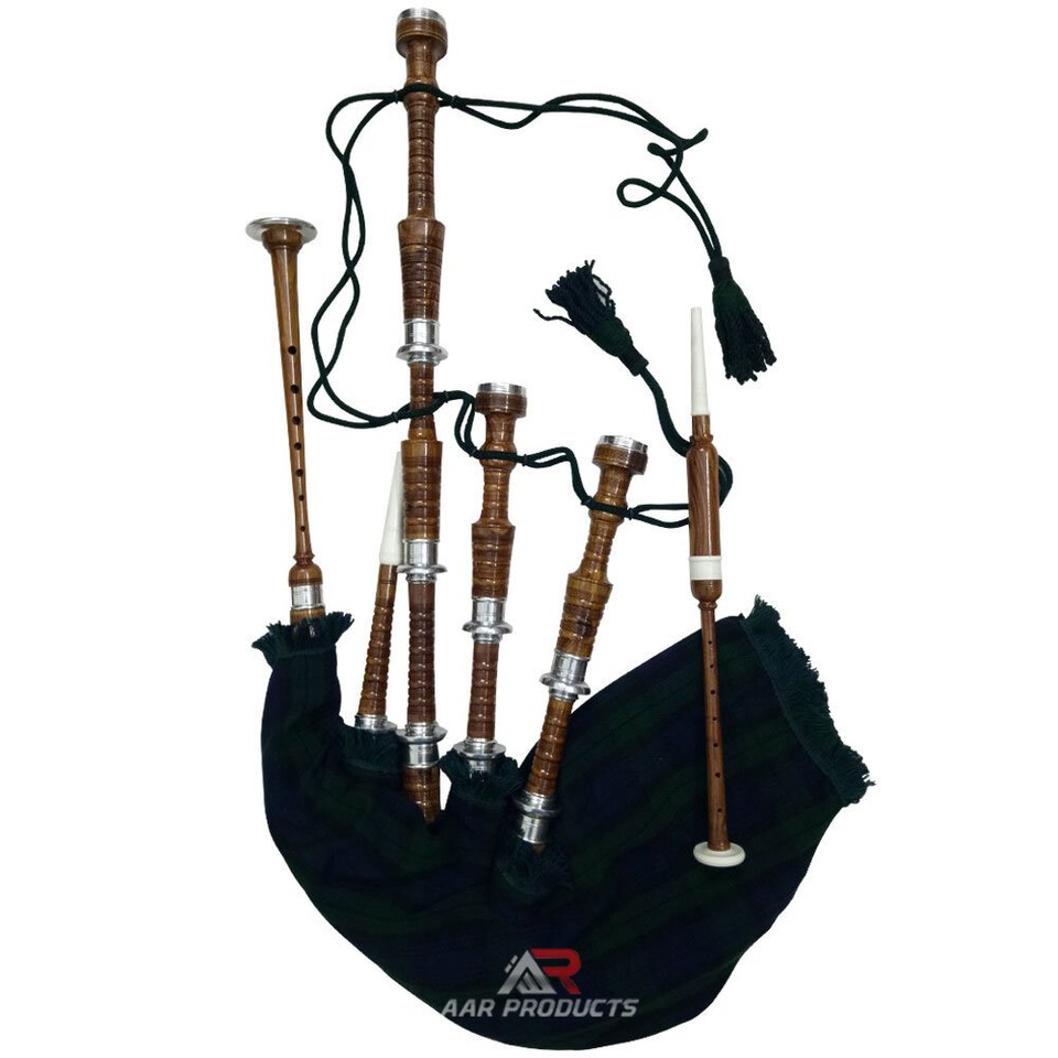 Full Size Bagpipe Great Highland Various Tartans with Chanter, Tutor ...