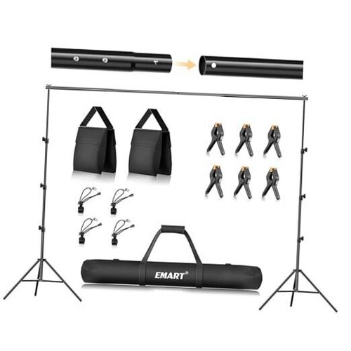 8.5 x 10 ft Photo Backdrop Stand, Adjustable Photography Muslin 8 ...