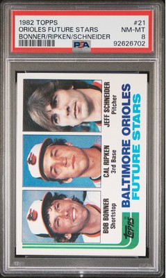 1982 Topps Baltimore Orioles Future Stars Cal Ripken Jr. RC #21 PSA 8 ...