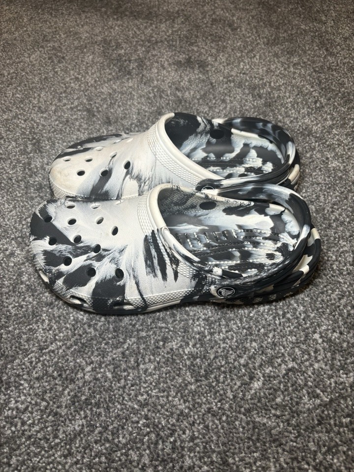 CROCS Classic Graphic Marble effect Clog black/white Size 7 | eBay UK