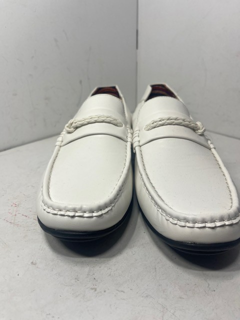 Stacy Adams White Moc Toe Braided Strap Slip On Loafers Sz 9M | eBay UK