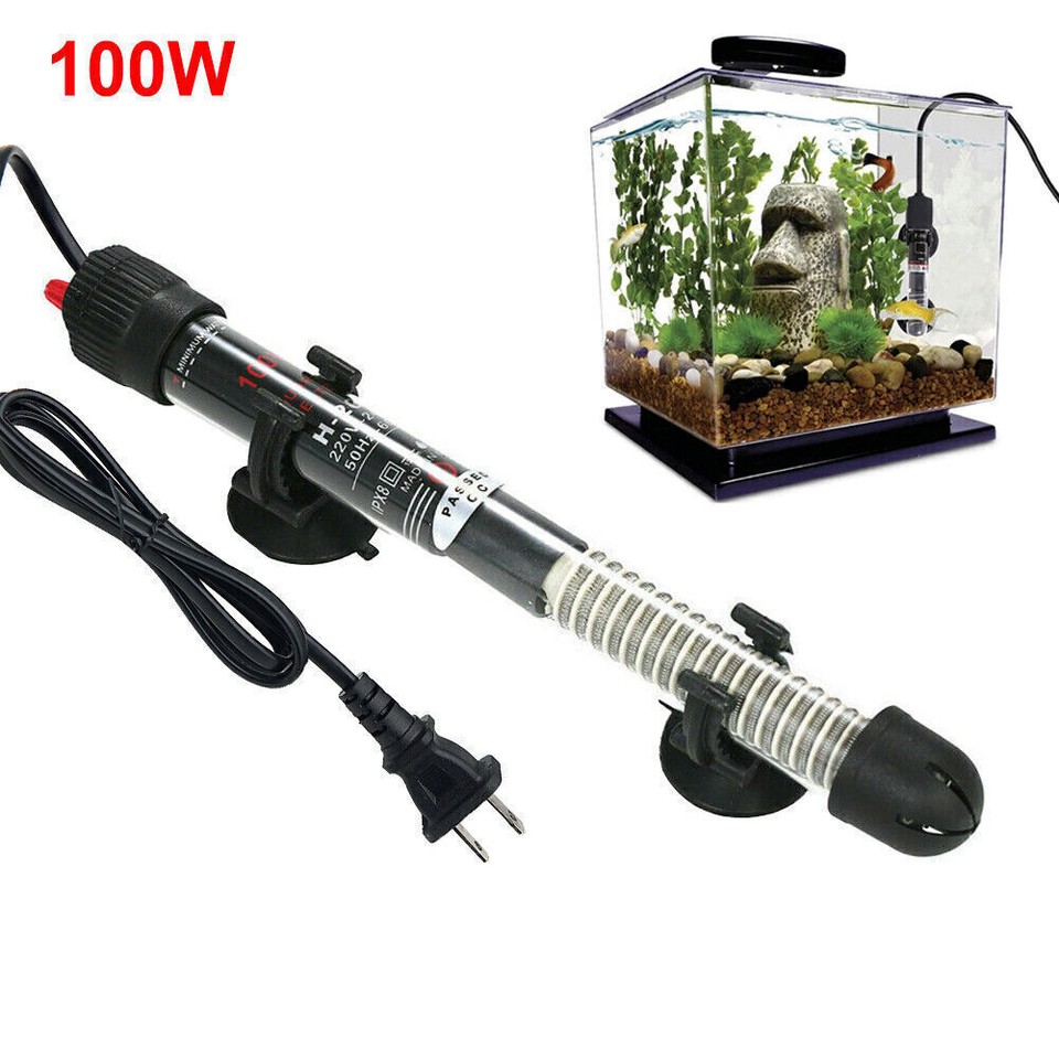 US Aquarium Water Heater 100W-200-300W Submersible Fish Tank Thermostat ...