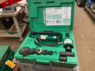 Greenlee 7646 Hydraulic Knockout Punch Driver w/Punches & Dies #1 | eBay