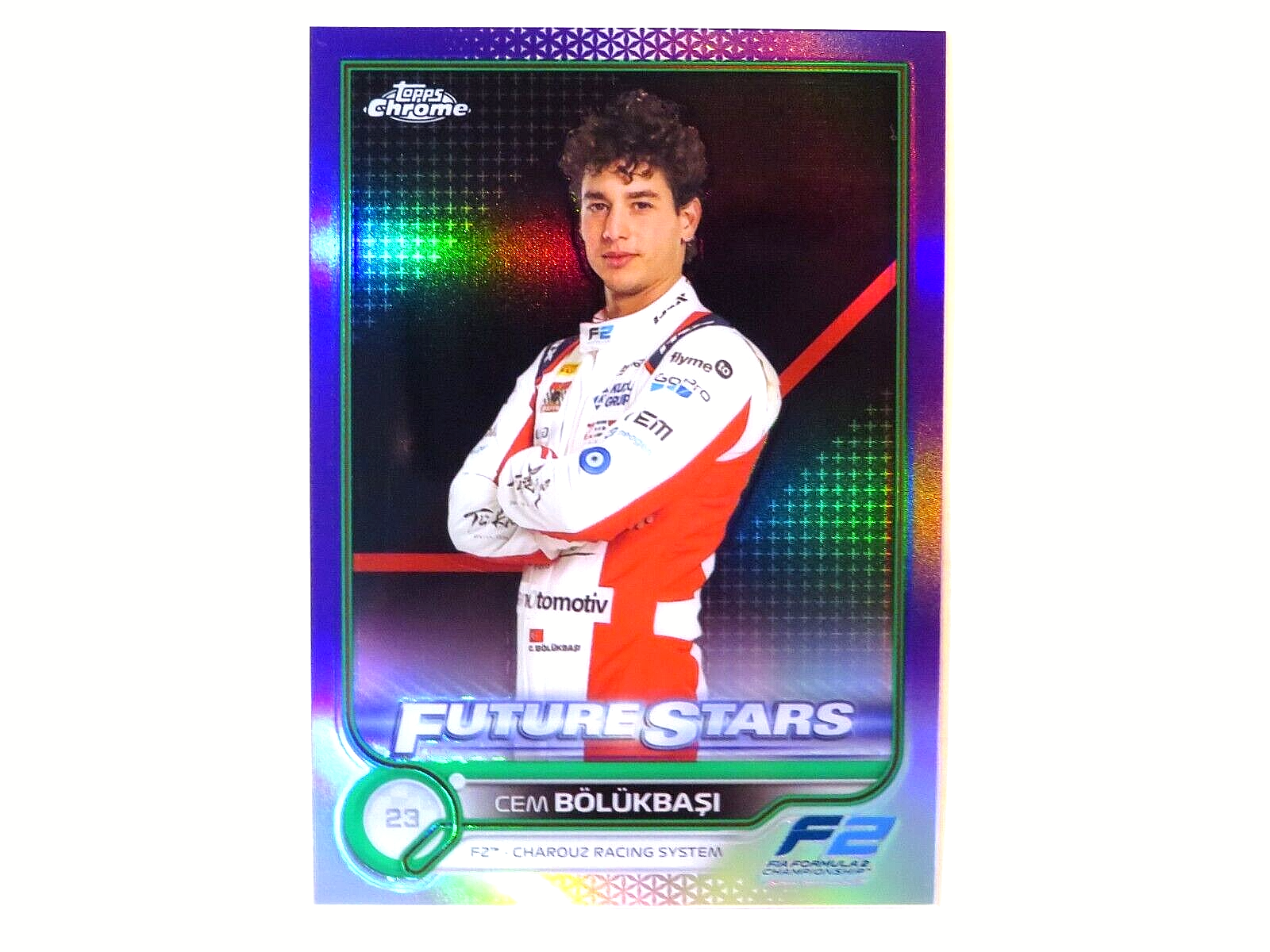 2022 Topps Chrome Formula 1 Cem Bolukbasi Purple Green Portrait Card F2 ...