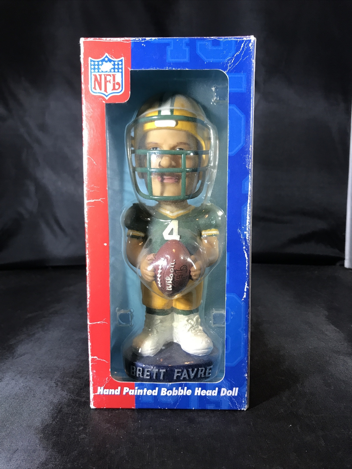 Genuine Hand Painted Packers Brett Favre Bobble Head Doll NEW in box ...