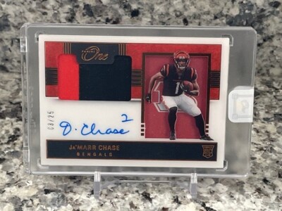 JA’MARR CHASE 2021 PANINI ONE PREMIUM RPA BRONZE /25 RC | eBay