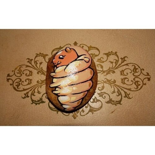 Maggie the Maggot Painted Rock oddity curiosity goth witchy funeral ...