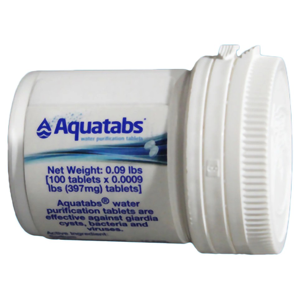 Aquatabs 397mg Water Purification Tablets- 100 Pack | eBay
