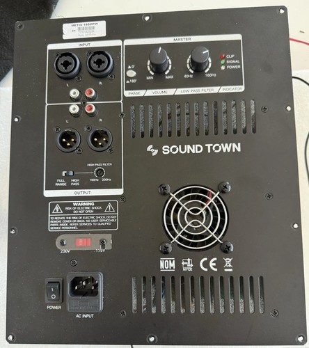 Sound Town Class-D Plate Amplifier for PA DJ Subwoofer, 700W RMS, w ...