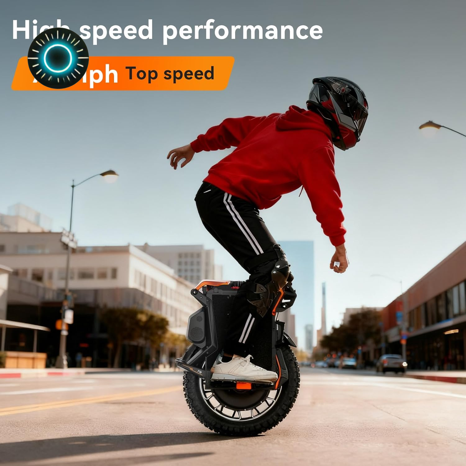 F18 Electric Unicycle Upgraded 150Km Range EUC 9000W Peak Motor 100Mm ...