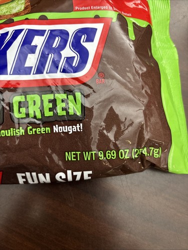 Snickers Foolish Green Fun Size 9.69 Oz Package BBD 04/2025 | eBay