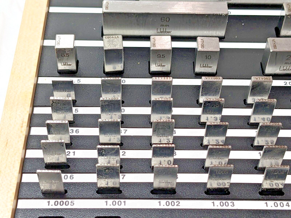 Starrett Webber 88 Pcs Gage Block Set Rectangular Steel Metric Grade 0 ...