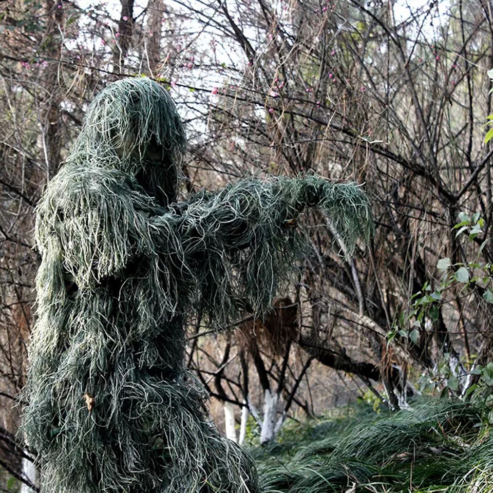 NAIZEA Ghillie Suits, Adult Youth Sizes Woodland Gilly Suit Hooded ...