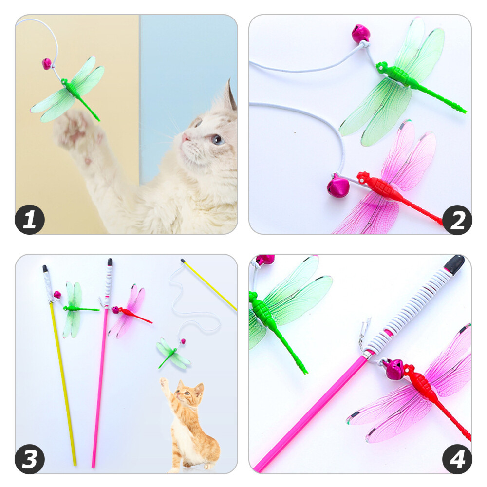 4 Pcs Katzen-Teaser Kätzchen Zauberstab Katzen-Teaser-Tool Spielt ...
