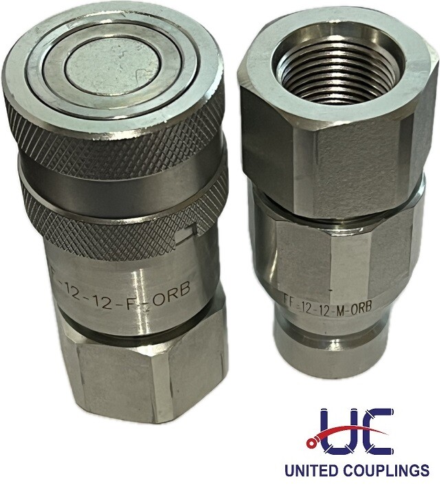 All Sizes Flat Face Hydraulic Coupler ORB/SAE Threads | Skid Steer ...