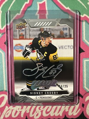 2019-20 Upper Deck MVP #212 Sidney Crosby SUPER SCRIPT /25 PENGUINS | eBay