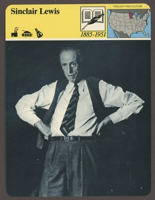 Sinclair Lewis Story of America Literature History Card | eBay