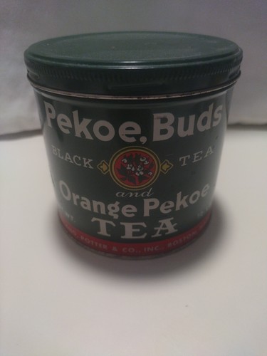 Vintage Tea Tin Pekoe, Buds Black Tea and Orange Pekoe Tea Delano ...