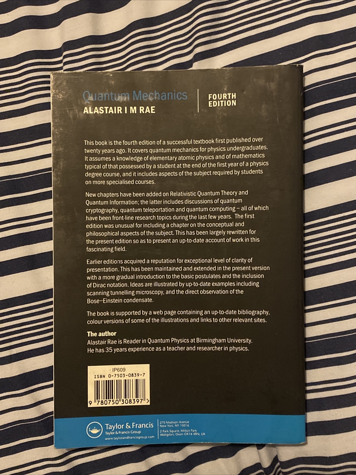 Quantum Mechanics By ALASTAIR I M RAE | eBay UK