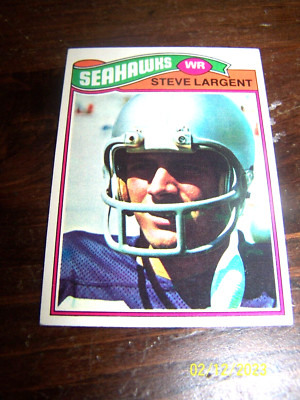 Steve Largent autographed card + 1977 Rookie Card/auto certified ...