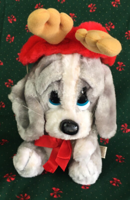 Vintage 1988 Applause Christmas Sad Sam Puppy Plush Stuffed Animal 7 ...