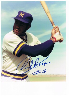 MILWAUKEE BREWERS CECIL COOPER SIGNED AUTOGRAPHED PHOTO W/COA | eBay
