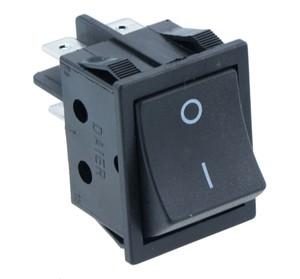 Black Large On-Off Rectangle Rocker Switch DPST 5060412453585 | eBay