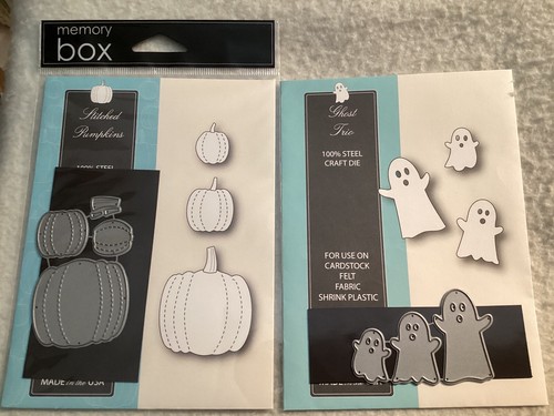 2 Memory Box Dies - Stitched Pumpkins - 99198 & Ghost Trio - 98376 | eBay
